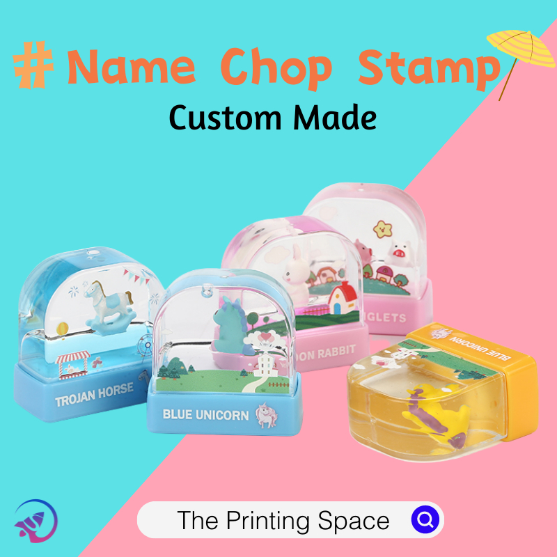 Water-cartoon name chop stamp (Pre Ink Stamp) (Custom Made) | Shopee ...