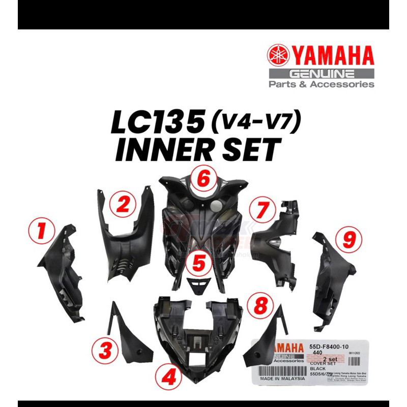 Yamaha Lc 135 V2 V3 V4 V5 V6 Horn Cover Panel Inner HLY Original ...