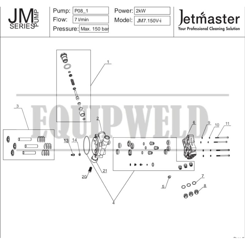 SPARE PART - JETMASTER 3 PISTON SPRING CHUCK KIT / 4 COMPLETE ONE WAY ...