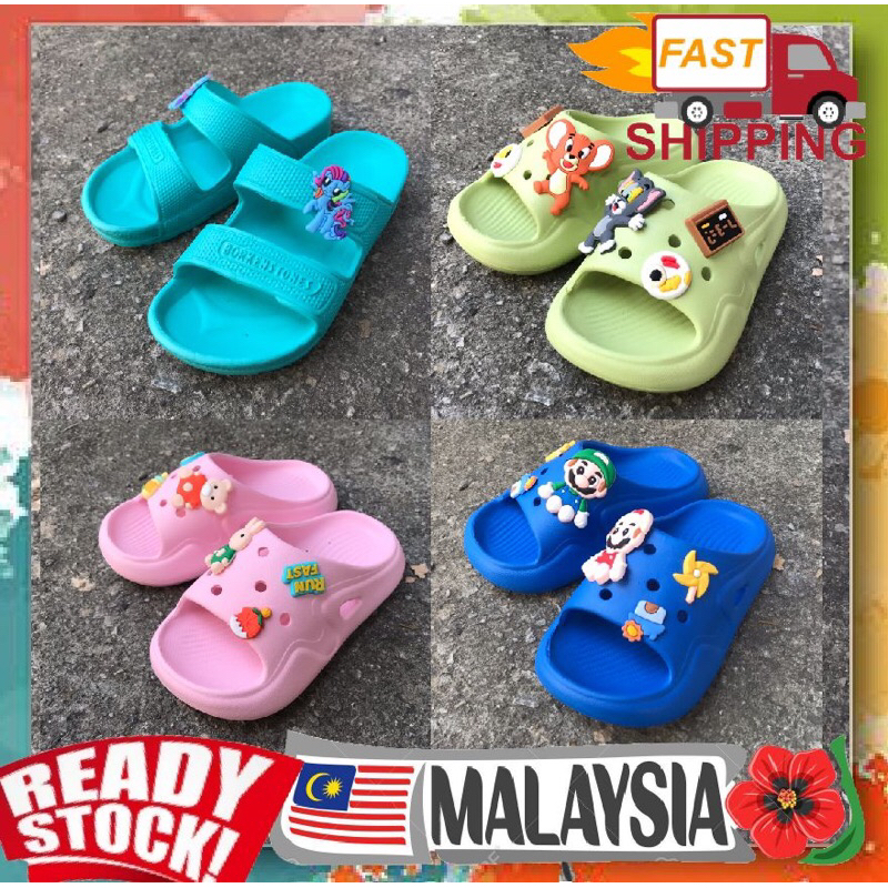 Selipar Budak Kanak-kanak/ Slip on Kids Slipper/ Girl Sandals ...