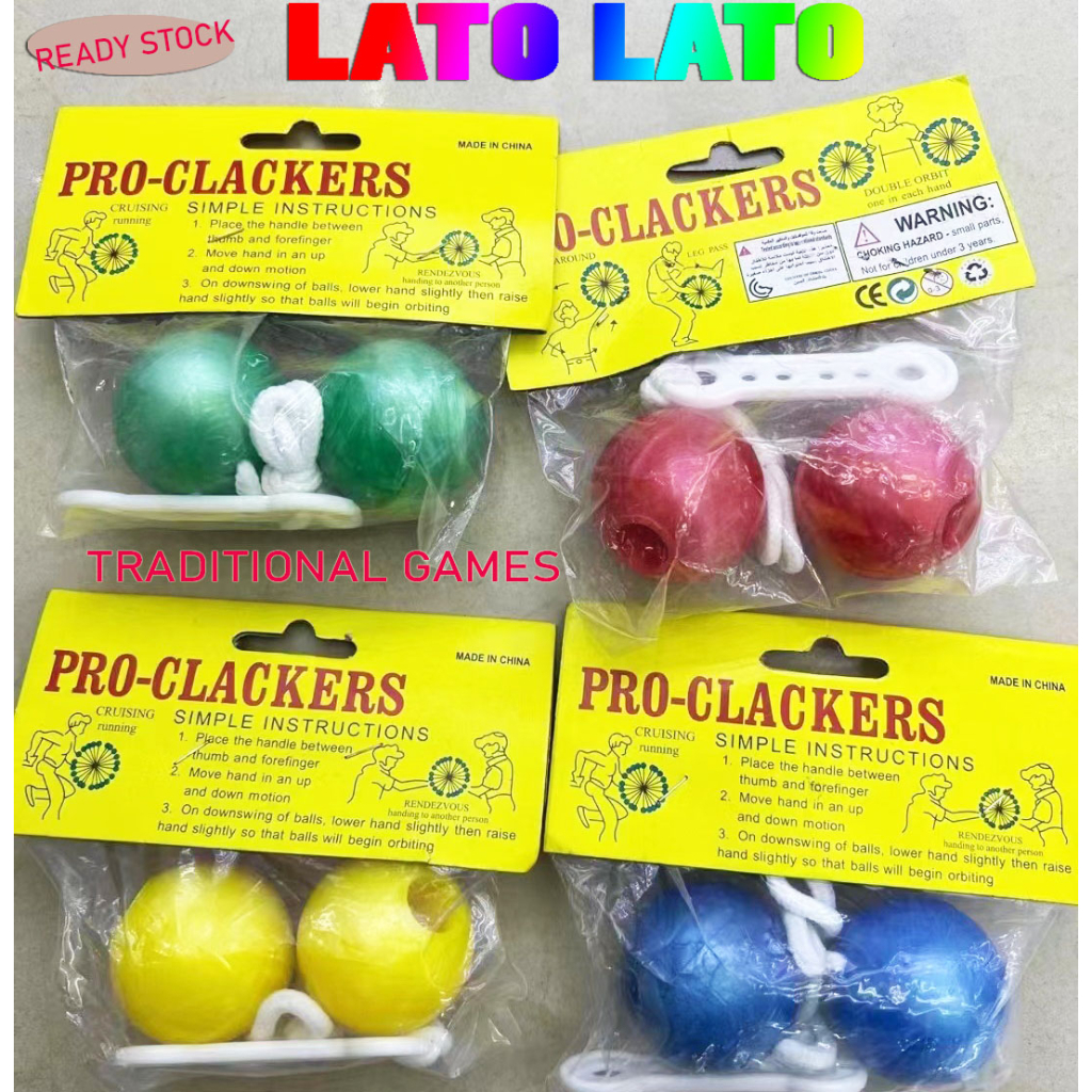 Ready Stock Multicolour Viral Toy Lato Lato Ball Mainan Viral Game Bola ...