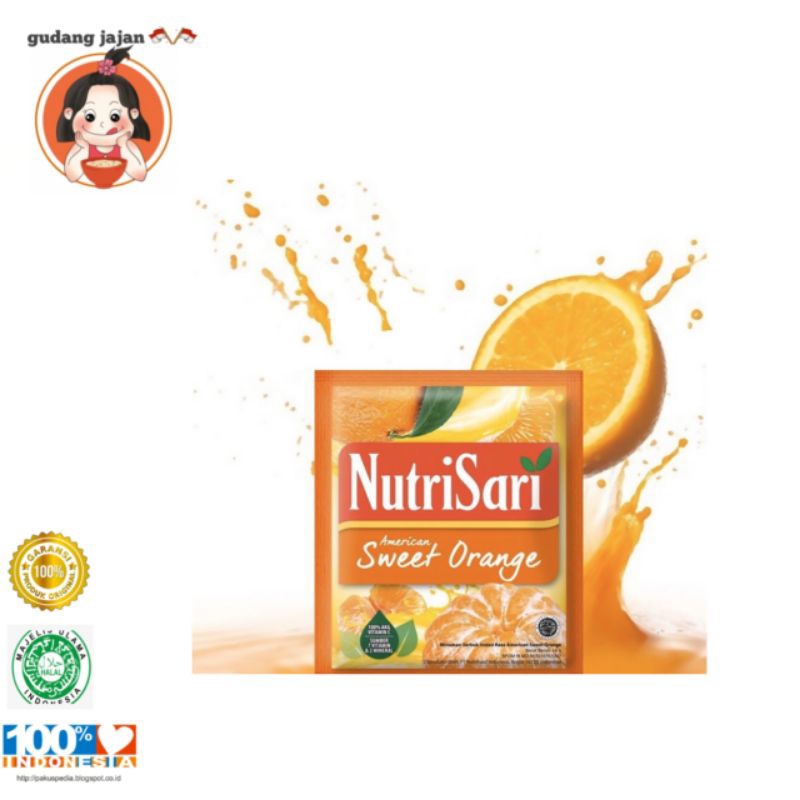 MINUMAN NUTRISARI SWEET ORANGE PRODUK INDONESIA 1 renteng 10'sachet ...