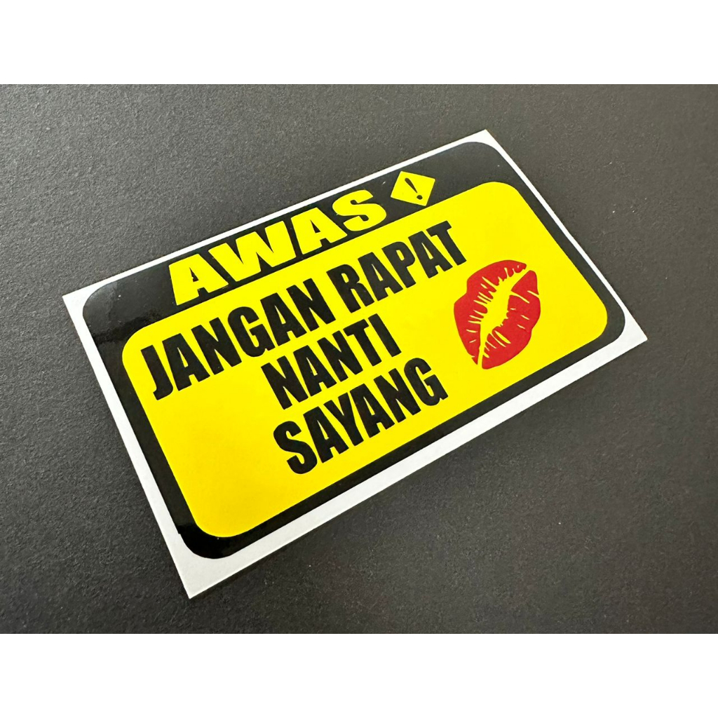 AWAS/AMARAN/WARNING Motor Sticker/Sticker Kereta Sticker Die Cut ...