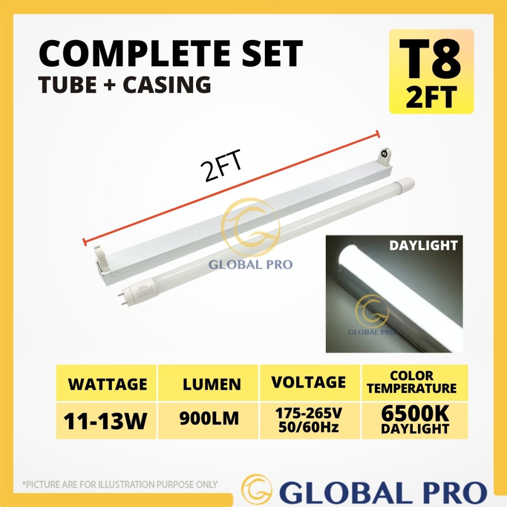 [FULL SET] 2FT 4FT T8 Led Tube Light Lampu Kalimantang LED Set Lampu Panjang LED Ceiling Light ...