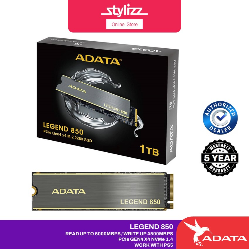 ADATA XPG LEGEND 840 / 850 PCIE GEN4X4 M.2 NVME 2280 SSD 2TB 1TB 512GB - compatible with PS5 ...