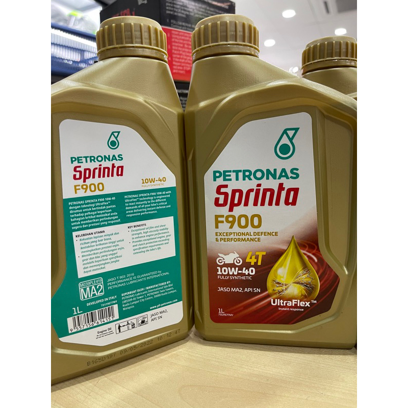 100% ORIGINAL -Petronas Sprinta F900 10W50 10W40 Fully Synthetic Engine ...