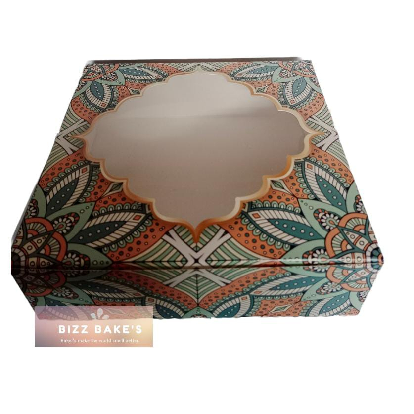 (BATIK) Kotak kuih talam Raya Design / Packaging box (8x8x2.5) inch ...