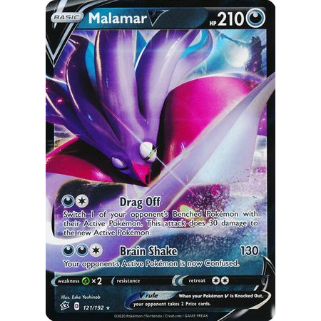 Pokemon TCG - Malamar V - 121/192 - Ultra Rare (SS2 Rebel Clash ...