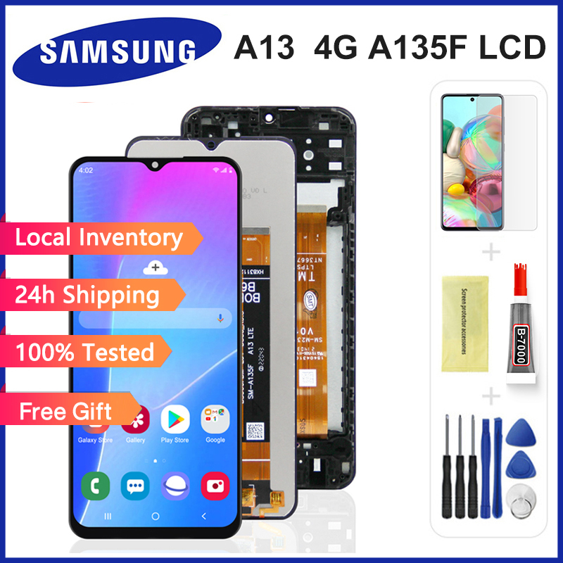 ORIGINAL LCD with Frame For SAMSUNG A13 4G A135F A135U A135B LCD Touch ...