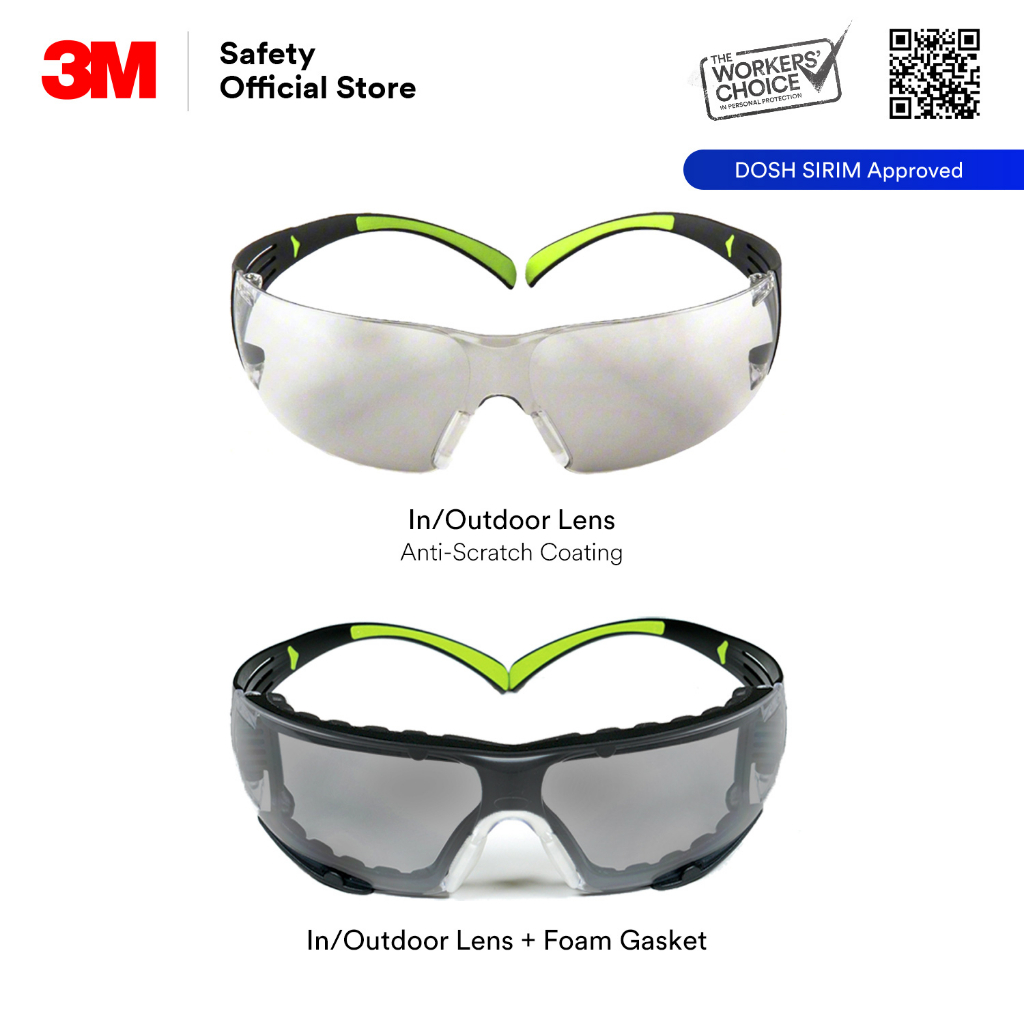 3M™ SF400 Series Safey Glasses/SecureFit Impact Resistant Eyewear [1 ...