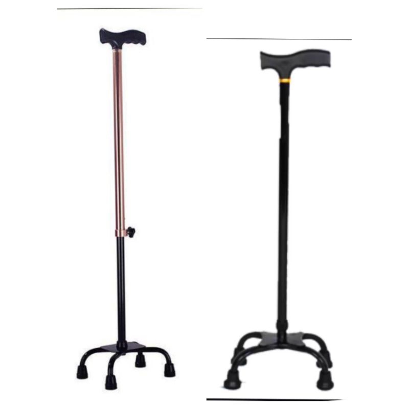 Quad Cane Walking Stick - Black / Coffee Colour | Shopee Malaysia