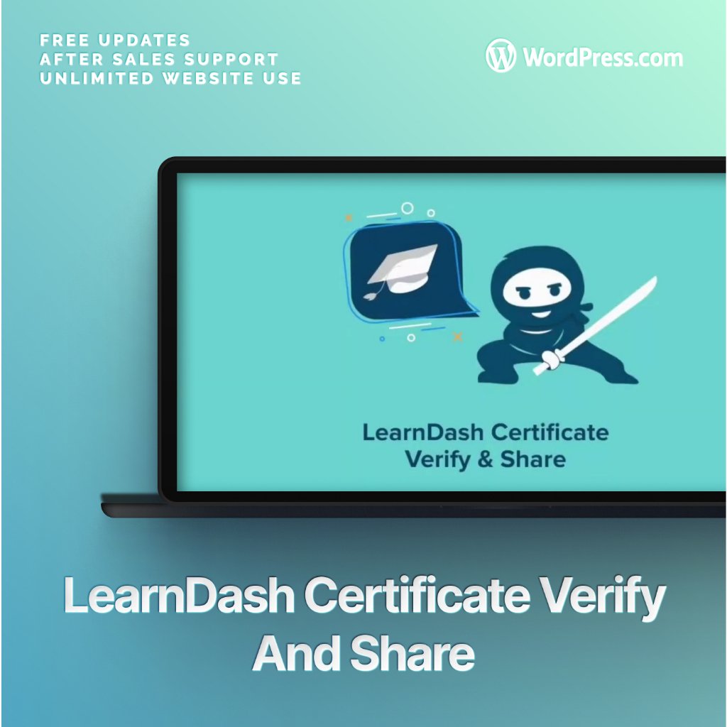 LearnDash Certificate Verify and Share - Wordpress Pro Plugin | Shopee ...
