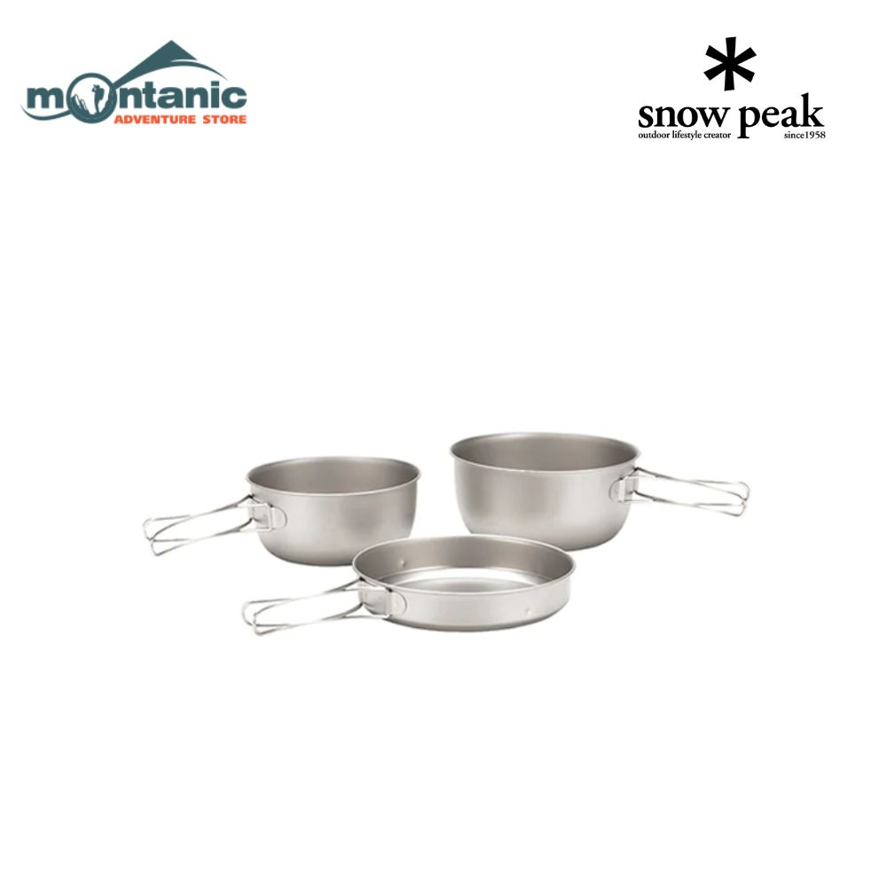 Snow Peak Titanium Cookware 3pcs - Perfect Cook Set for Minimalist ...