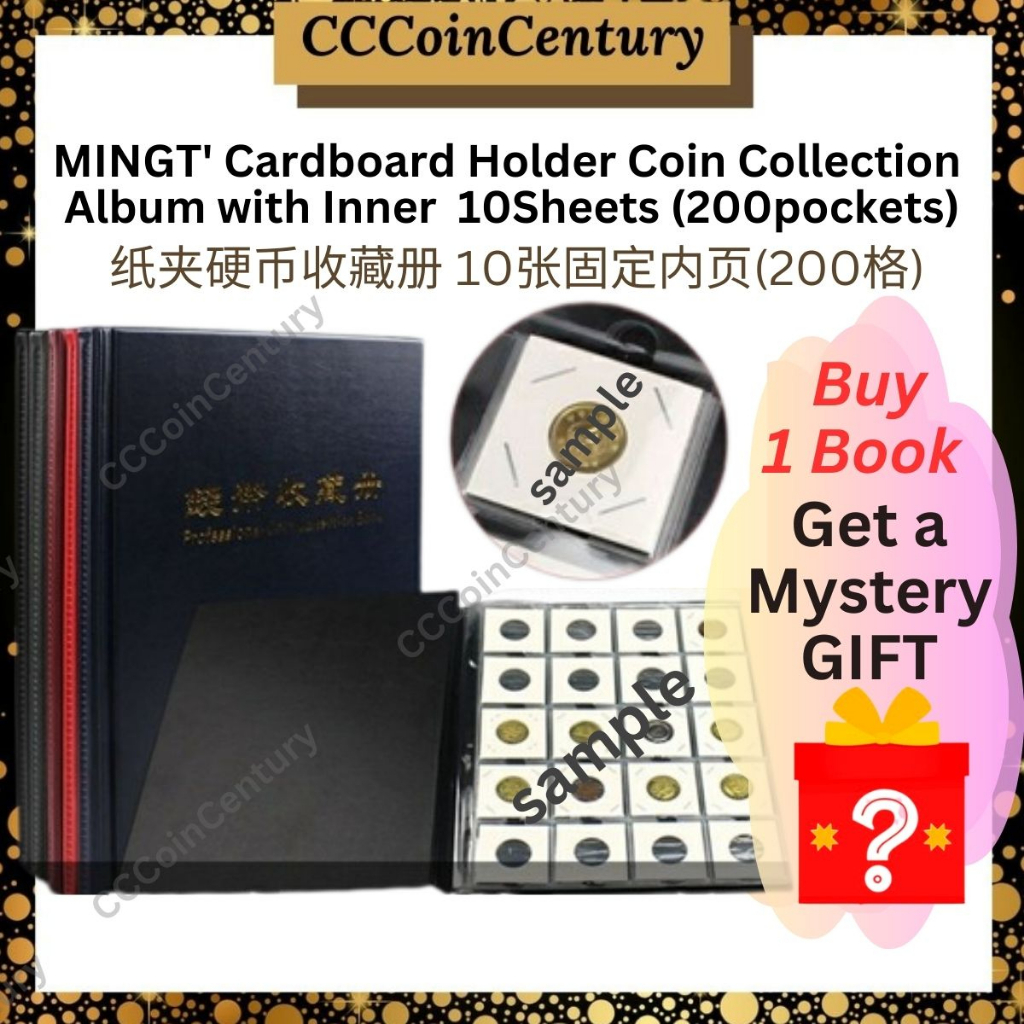 Album 200 pocket Koleksi Penyimpanan Syiling Berkadbod Cardboard Coin ...