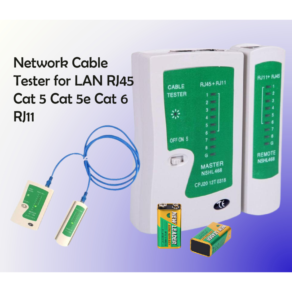 Network Cable Tester for LAN RJ45 Cat / Cat 6 RJ11 (READY STOCK ...