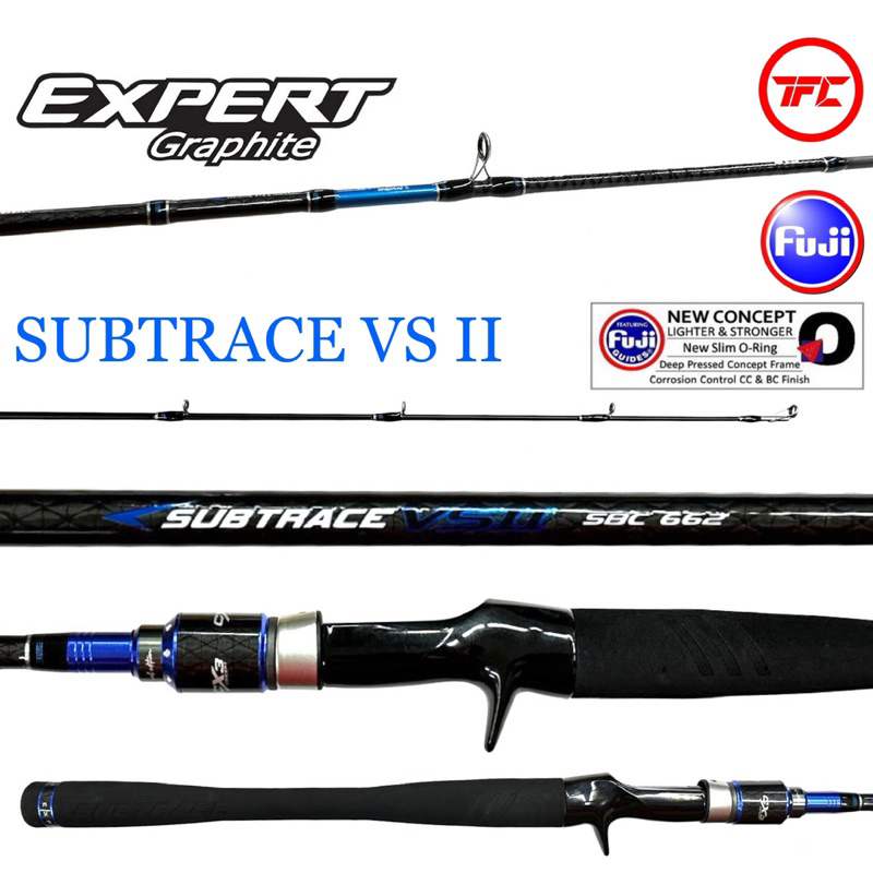 Expert Graphite Subtrace VS II Version 2 Baitcast & Spinning Fishing ...