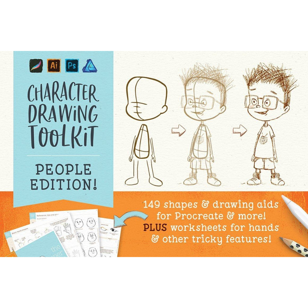 [P266] People Drawing Toolkit | Procreate Brushes Guide Stamp ...
