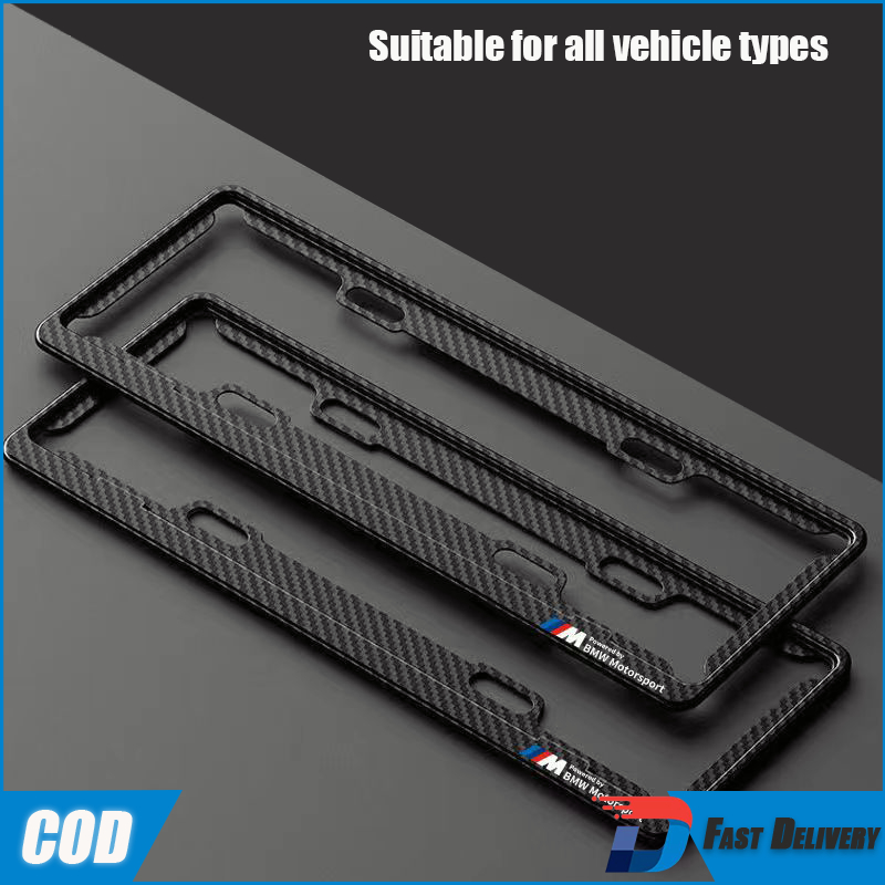 【Ready stock】License Plate Frame Car Carbon Fiber License Plate Frame ...