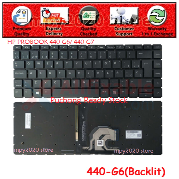 HP Probook 440 G6 440 G7 445 G6 445 G7 HSN-Q15C L38139-D61 L38138-001 Keyboard Replacement ...