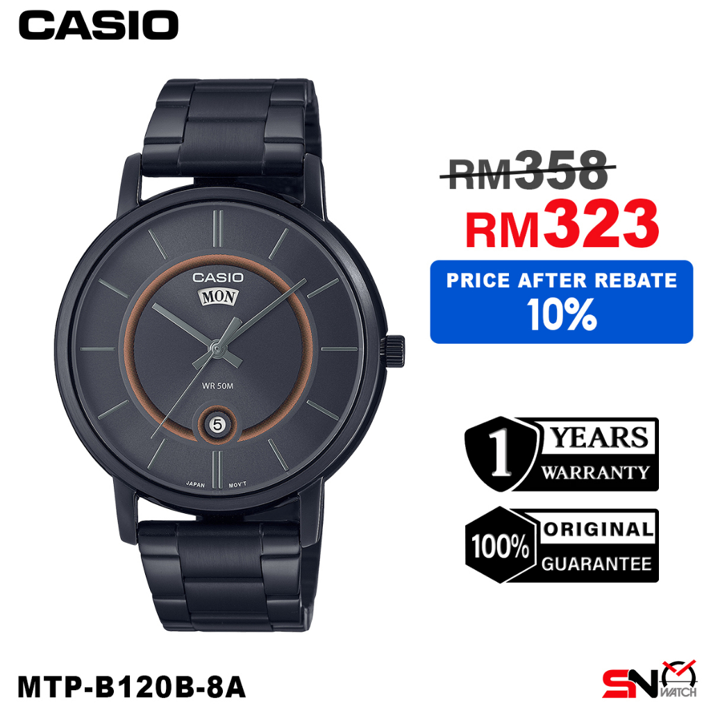 Casio MTP-B120B MTP-B120D MTP-B120GL MTP-B120M MTP-B120RL Day Date ...
