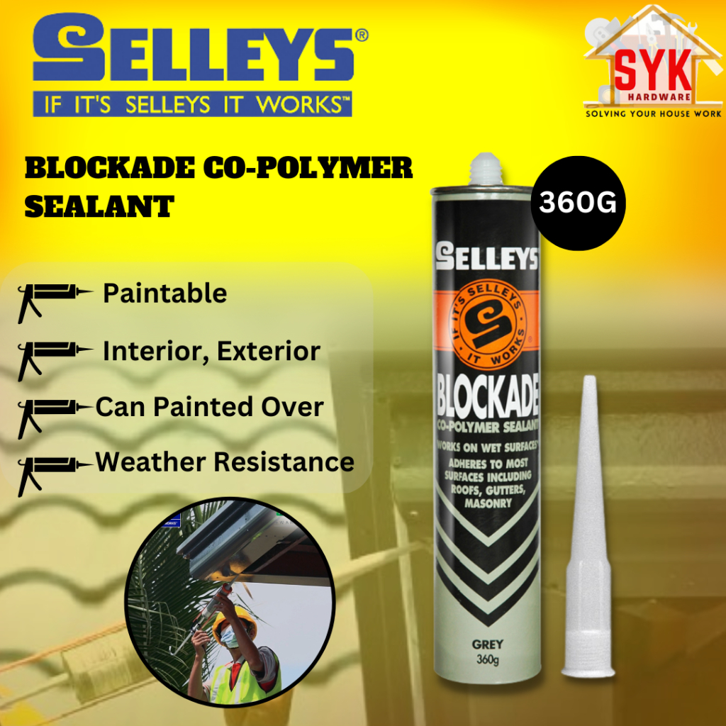 SYK Selleys Blockade Co-Polymer Sealant Silicone Metal Roofing Gutter ...