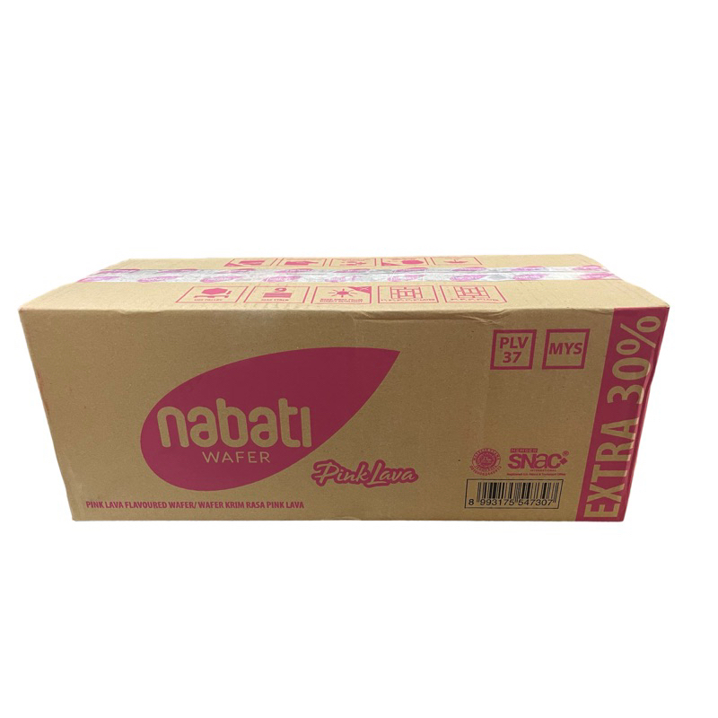Nabati Wafer Extra 30% Richeese Richoco White Pink Lava 37g x 60pcs ...