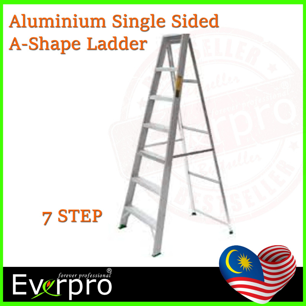 Aluminium Single Sided A-Shape Ladder 7step | Shopee Malaysia