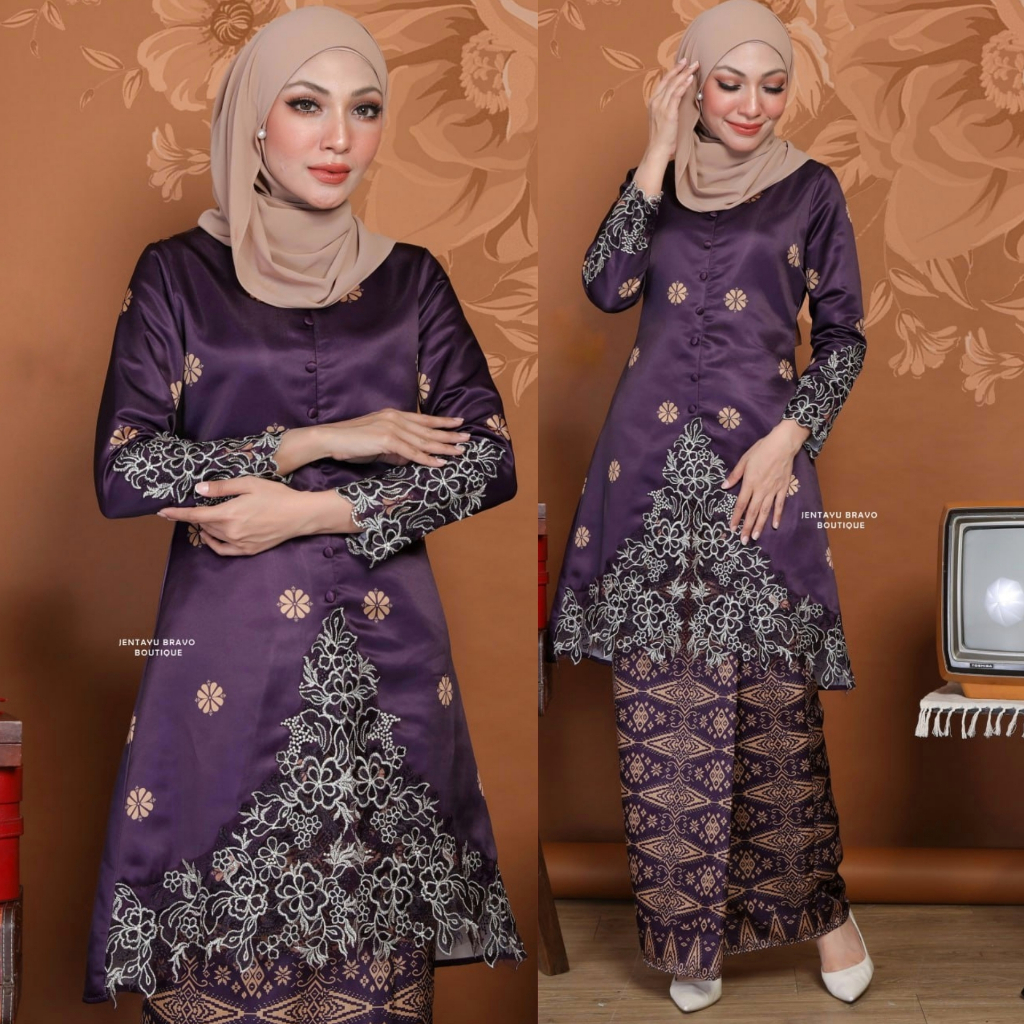Baju Kebarung Moden Satin Duchess JUWITA TANJUNG FATEEMA Kurung Modern ...