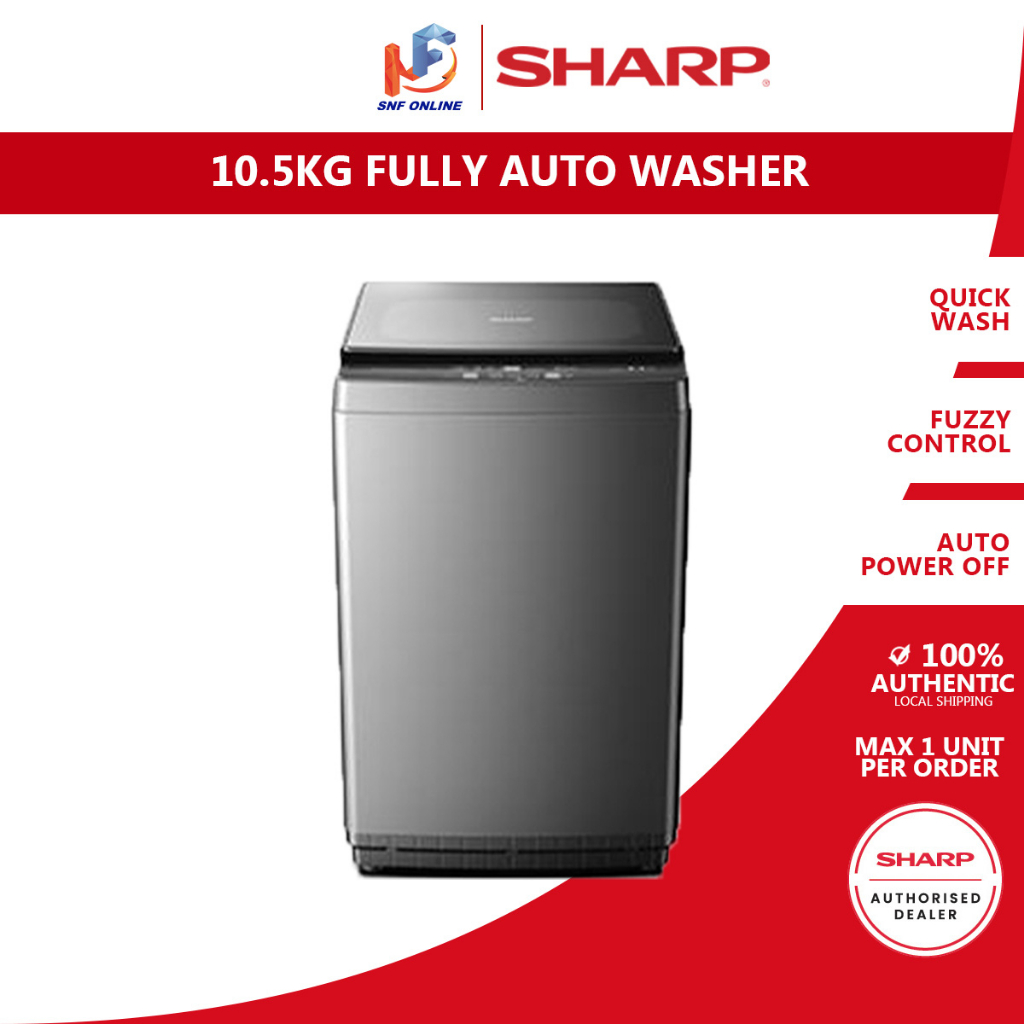 Sharp Mesin Basuh Automatik - Fully Auto Washing Machine (10.5 Kg ...
