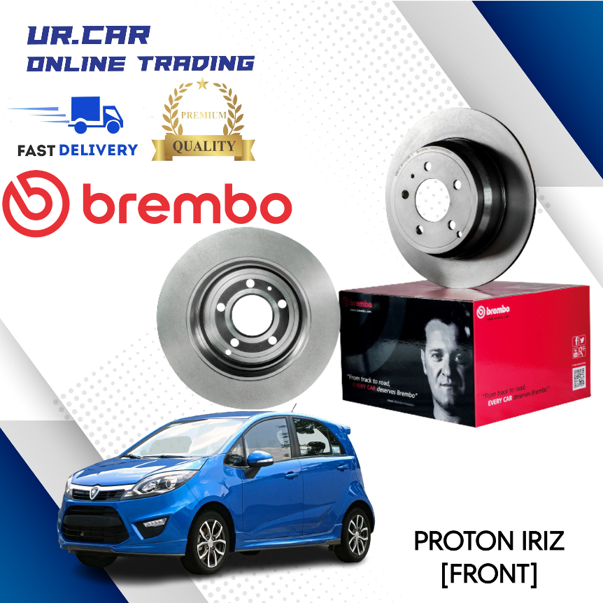 BREMBO PROTON DISC BRAKE ROTOR & BRAKE PAD IRIZ FRONT (DEPAN) 100% ...