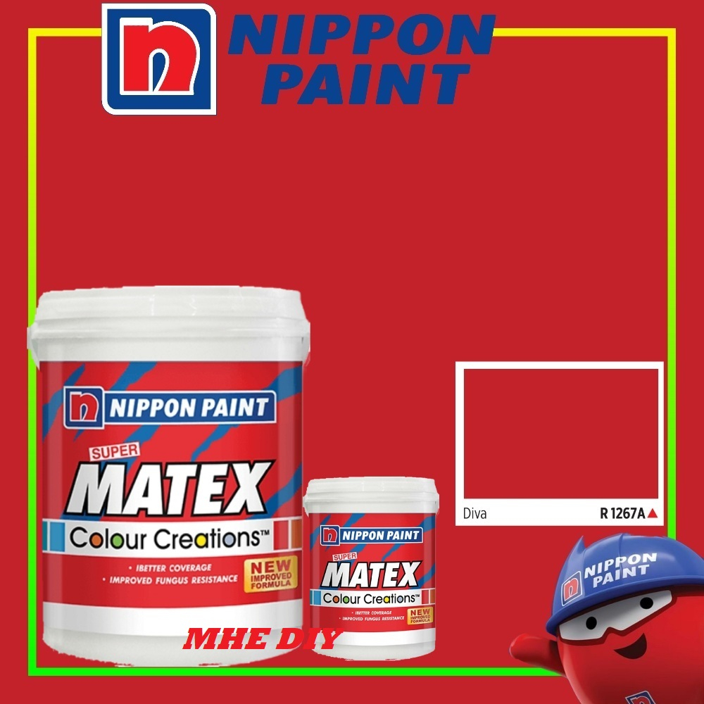 NIPPON PAINT 1L R 1267 A DIVA Interior Smooth Sheen / Matt Finish Paint ...