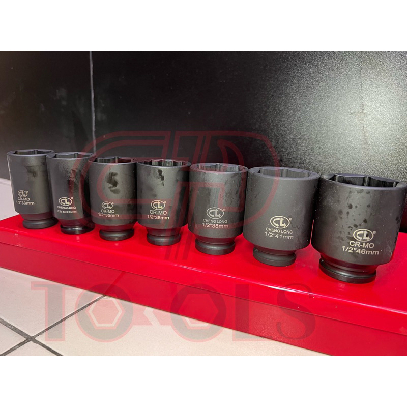 1/2" Deep impact socket 33mm 34 mm 35mm 36mm 38mm 41mm 46mm (6PT/12PT ...