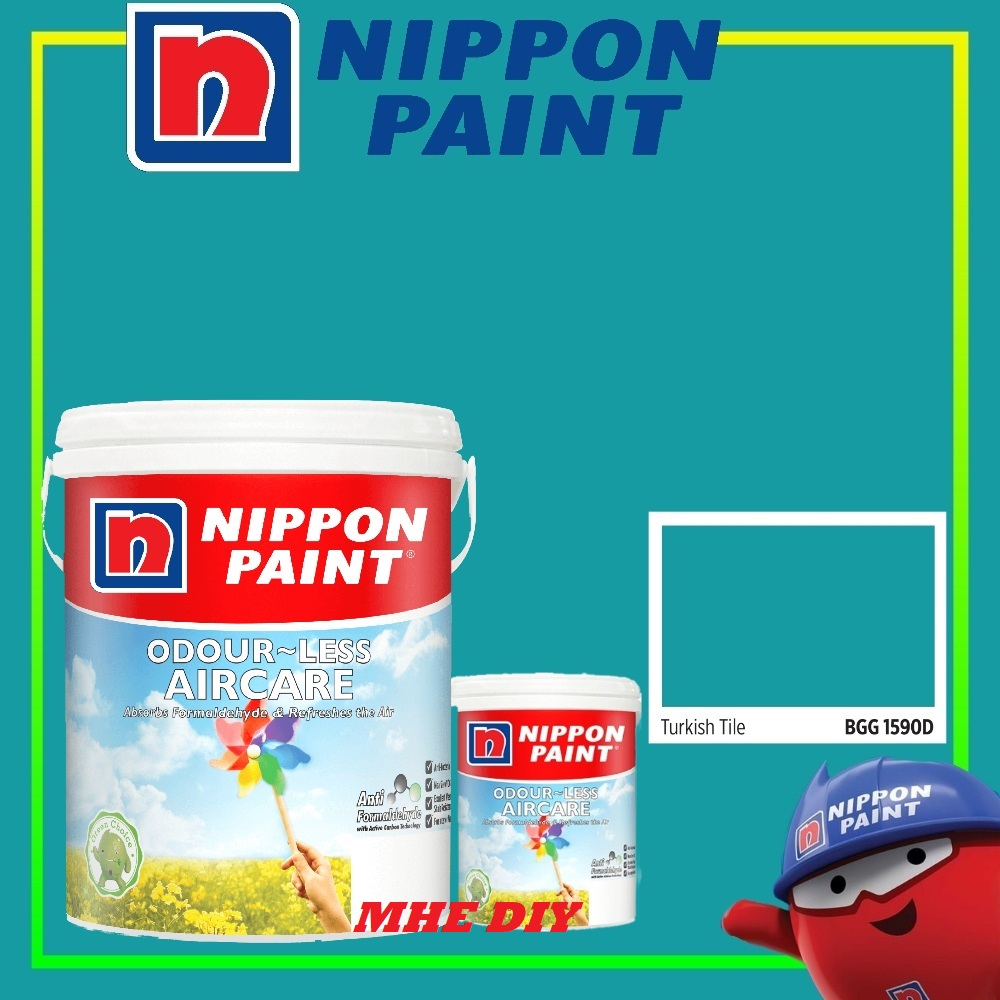 NIPPON PAINT 1L BGG 1590 D TURKISH TILE Interior Smooth Sheen / Matt ...