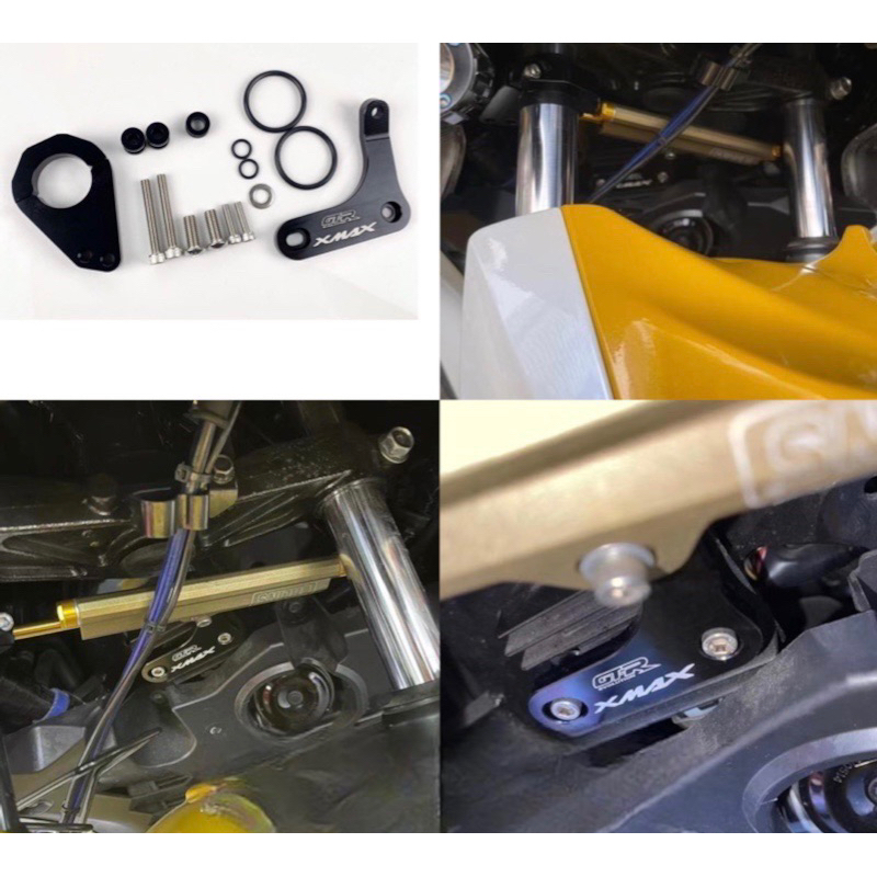 XMAX V1 V2 OHLINS STEERING DAMPER ANTI TANK SLAP HANDLE DAMPER BRACKET ...