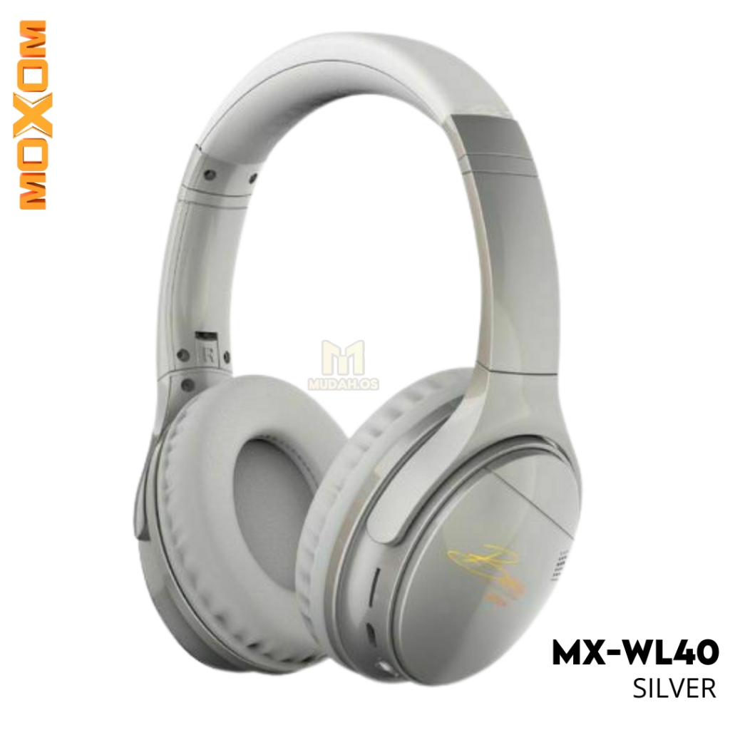 MOXOM Wireless RGB Gaming Headphone With Mic MX-WL40 Over Ear Bluetooth Stereo Bass Headset ...