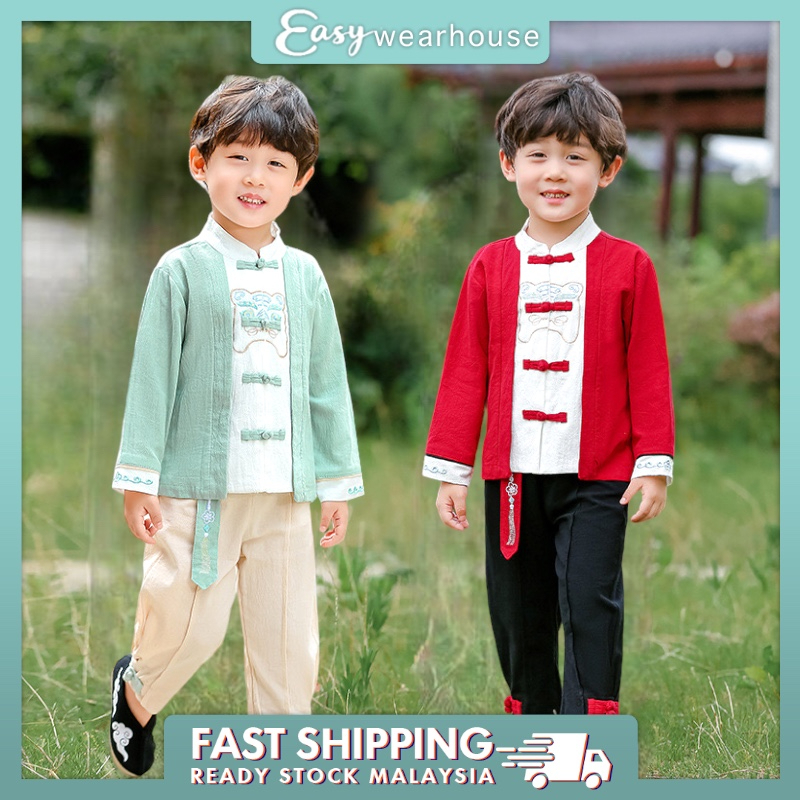EASY WEARHOUSE Boys Tang Suit Traditional Classical Hanfu CNY Chinese ...