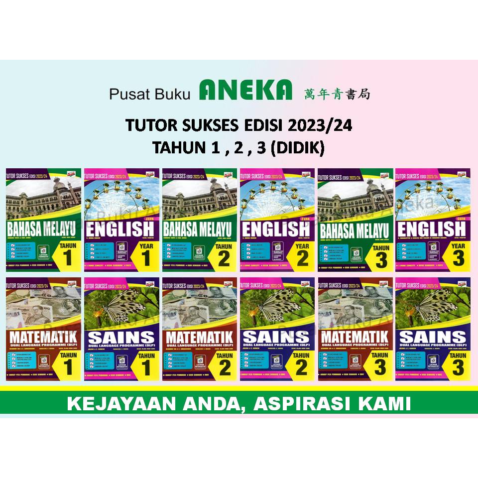  ANEKA TUTOR SUKSES EDISI 2023 24 TAHUN 1 2 DAN 3 PENERBITAN ILMU