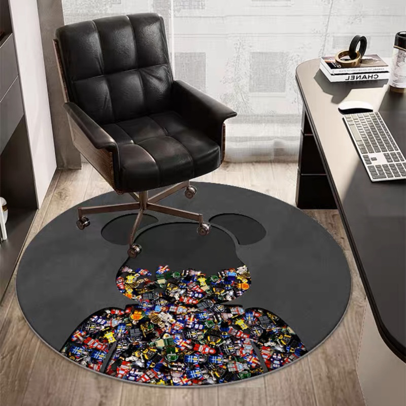 Kaws Sesame Bearbrick Design Home Decoration Rugs Round Carpet Velvet ...