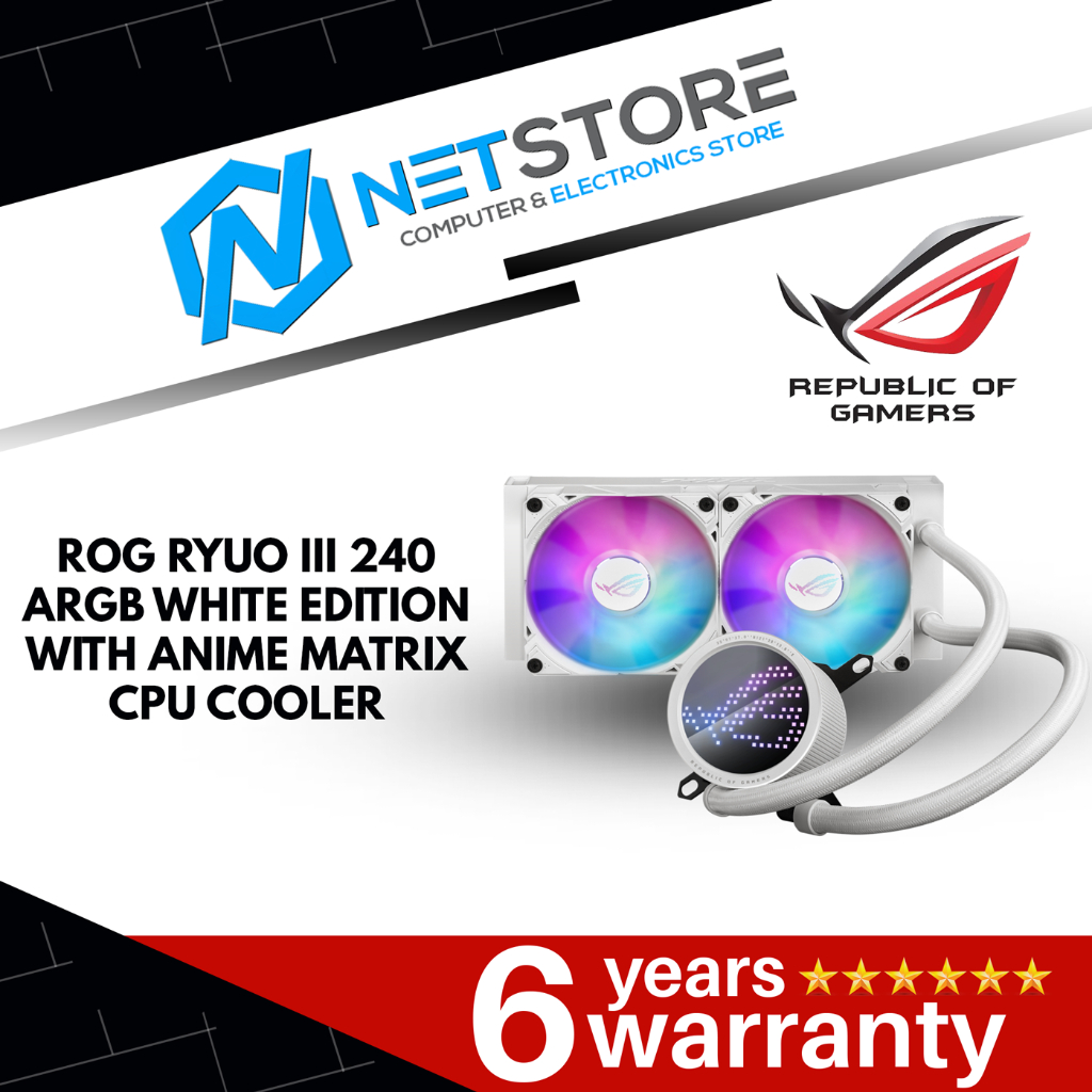 ASUS ROG RYUO III 240 ARGB WHITE EDITION WITH ANIME MATRIX - 90RC00J2 ...