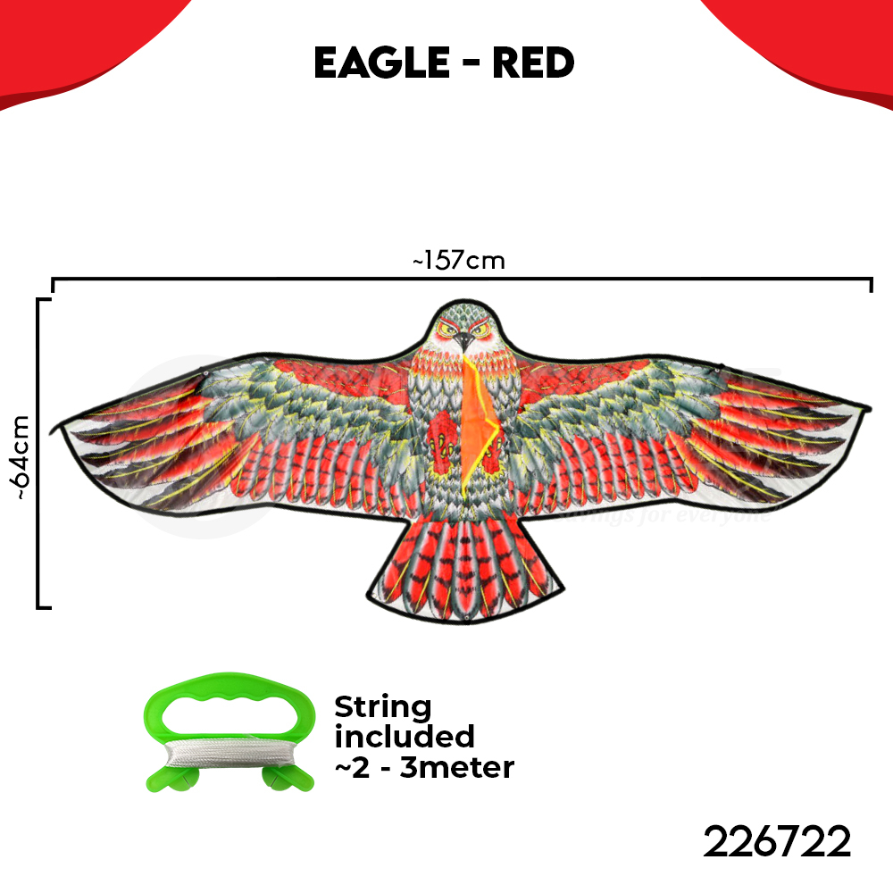 HOKS 1.5M XL Flying Kite Set Toys Bird Beginner Eagle Kites Hawk String ...