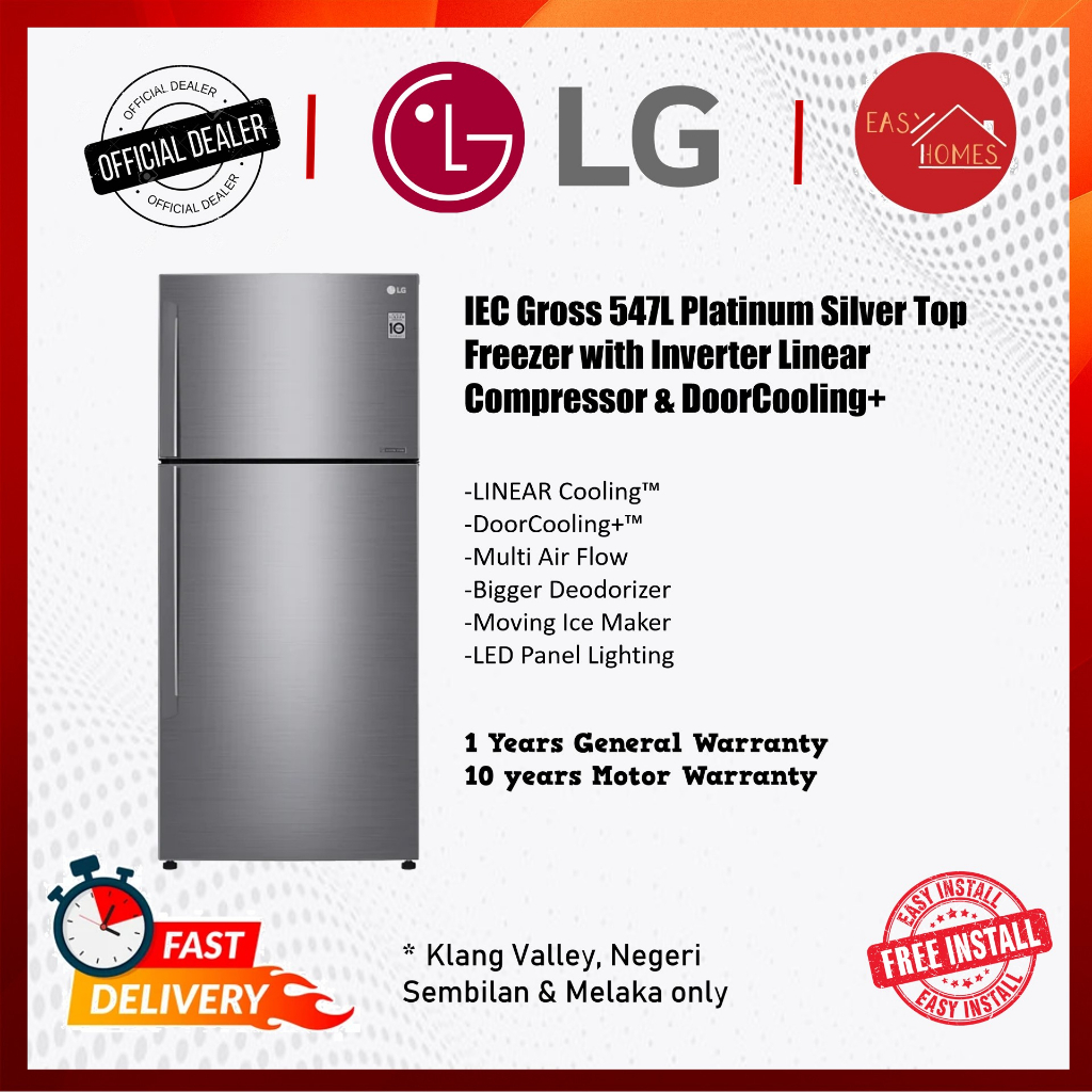 LG Twin Door Fridge (Net 509L) GN-C702HLCC / GNC702HLCC | Shopee Malaysia