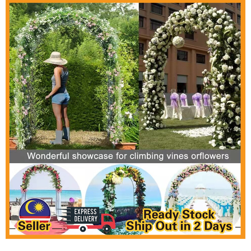 Gardening arched flower stand bracket climbing vine frame wedding ...