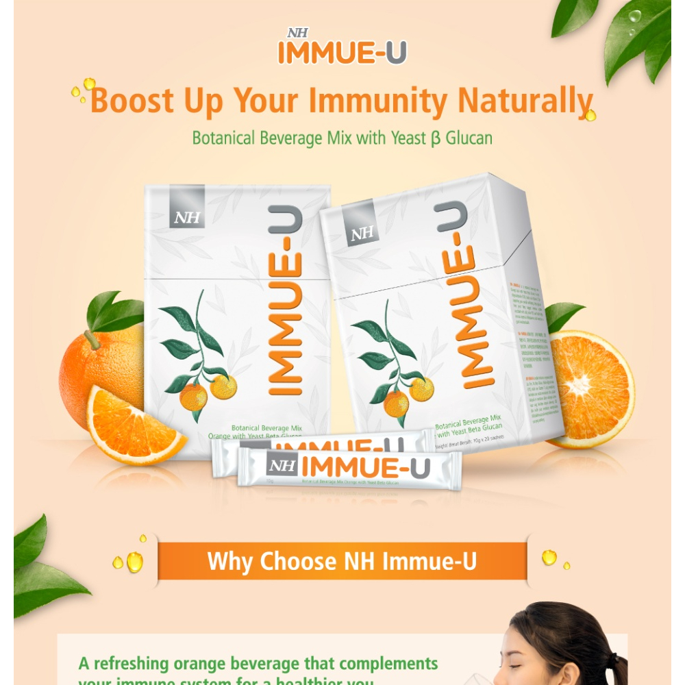 [CLEARANCE!!] NH IMMUE-U Botanical Beverage Mix Orange With Yeast Beta ...