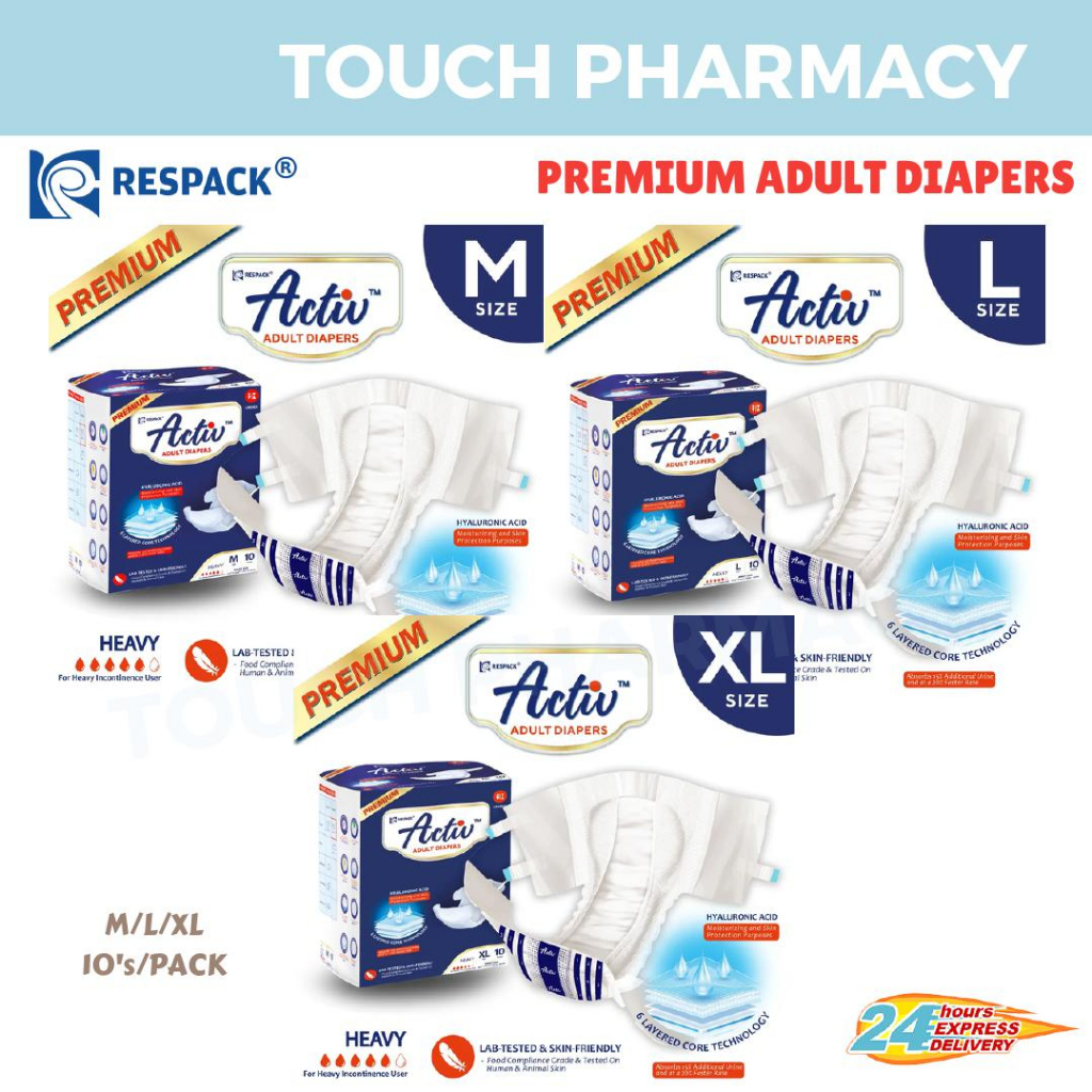 RESPACK ACTIV Premium Adult Diapers M/L/XL Size | Shopee Malaysia