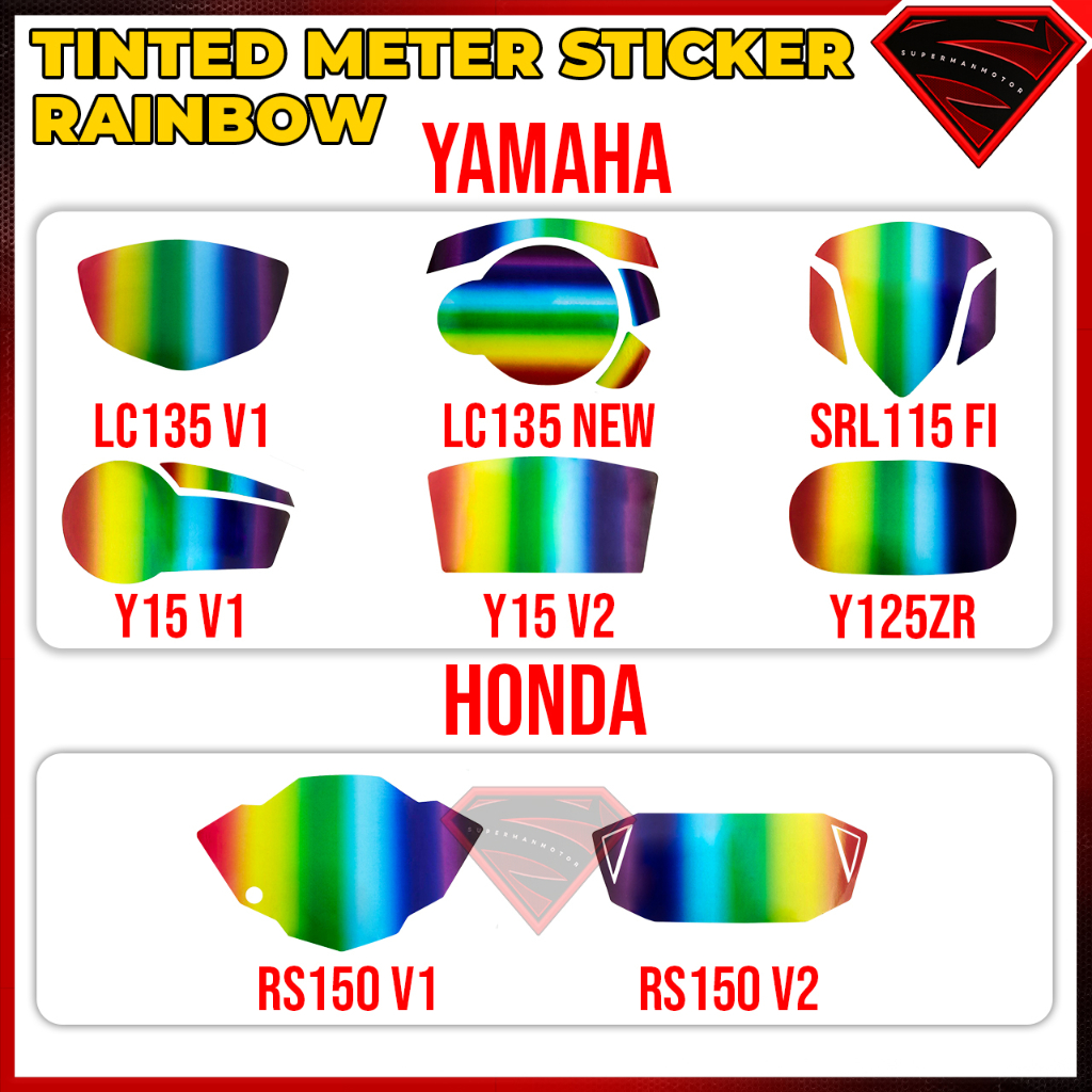 TINTED METER PELANGI Y15 V1 V2 RS150 V1 V2 LC135 SRL115FI Y125ZR ...