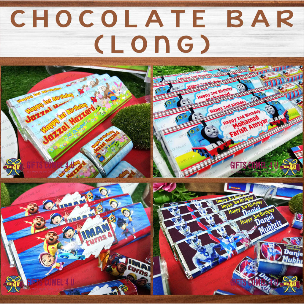 Coklat Wrapper (Long Bar) BOBOIBOY | DIDI | THOMAS TRAIN | ULTRAMAN ...