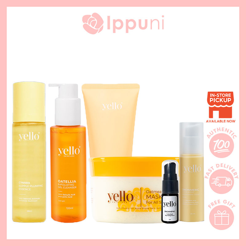 YELLO Oatmeal Turmeric Mask & Scrub OTMS / Snowmeric Hydra Boost ...