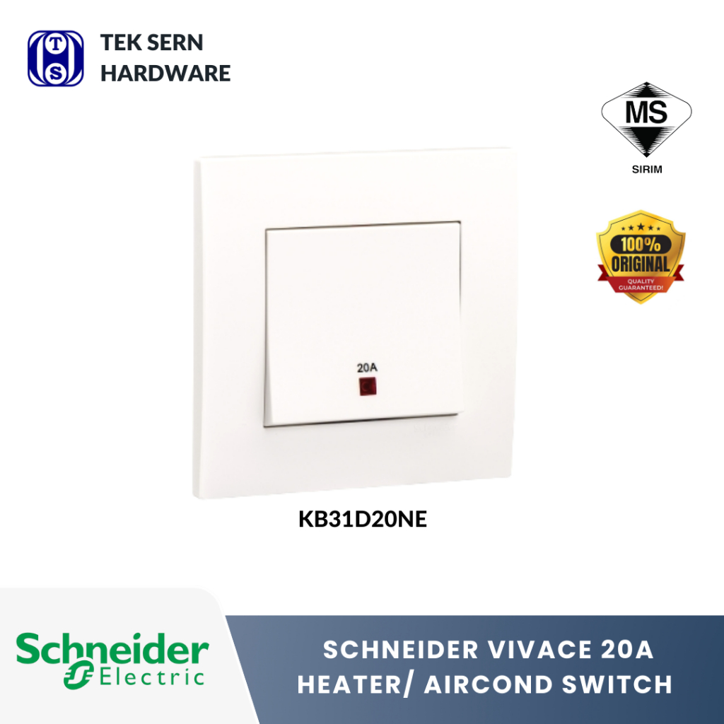 100% ORIGINAL *SIRIM APPROVED* SCHNEIDER ELECTRIC Vivace 20A 250V 1 ...