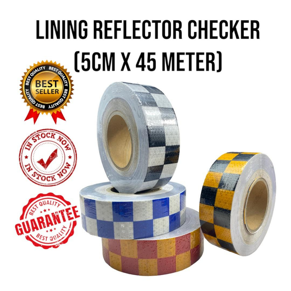 LINING REFLCTOR CHECKER (5CM X 45METER) | Shopee Malaysia