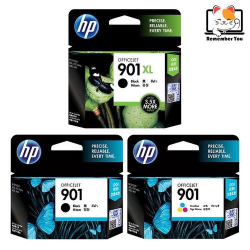 HP 901 901XL Black Tri-Colour Officejet Ink Cartridge CC653AA, For 4500 ...